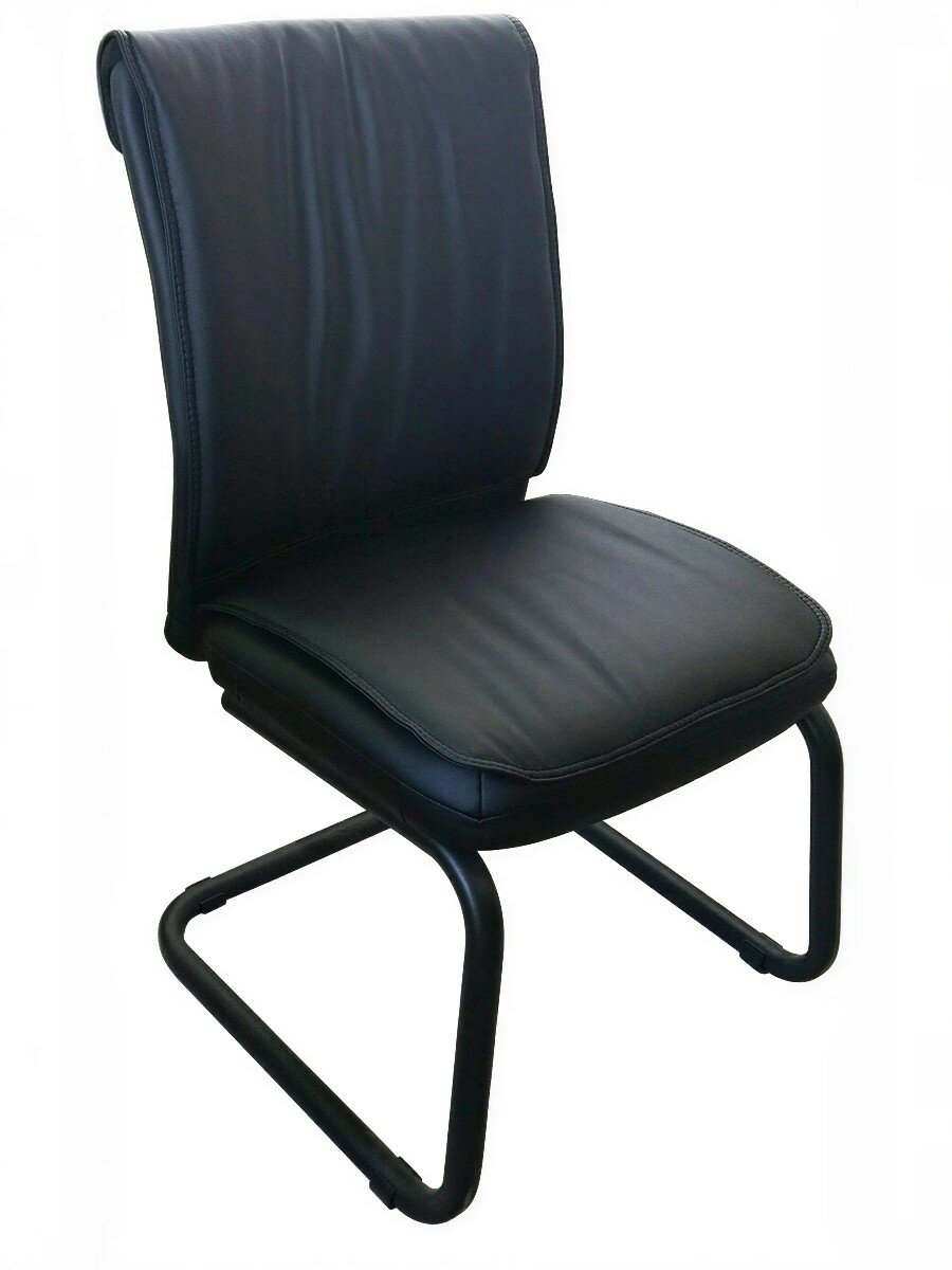 Кресло офисное без подлокотников Factor Соло 2С, обивка кожа/экокожа, цвет черный