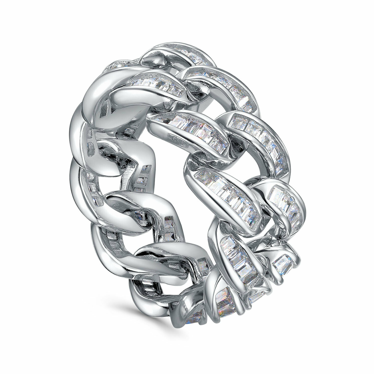 Кольцо, серебро, 925 проба, фианит