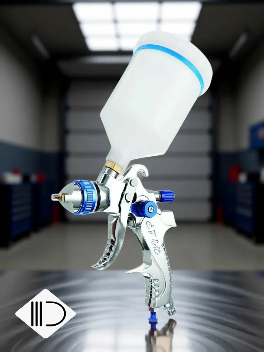 Краскопульт Pegas pneumatic(2745) ST2008 HVLP профи верх бак 600мл, сопло 1.7мм