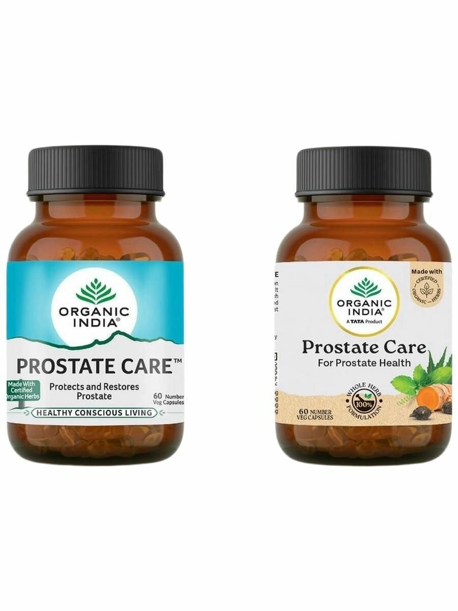 Простейт Кеа Органик Индия (Prostate Care Organic India) поддерживать здоровье простаты, 2 шт по 60 капсул.