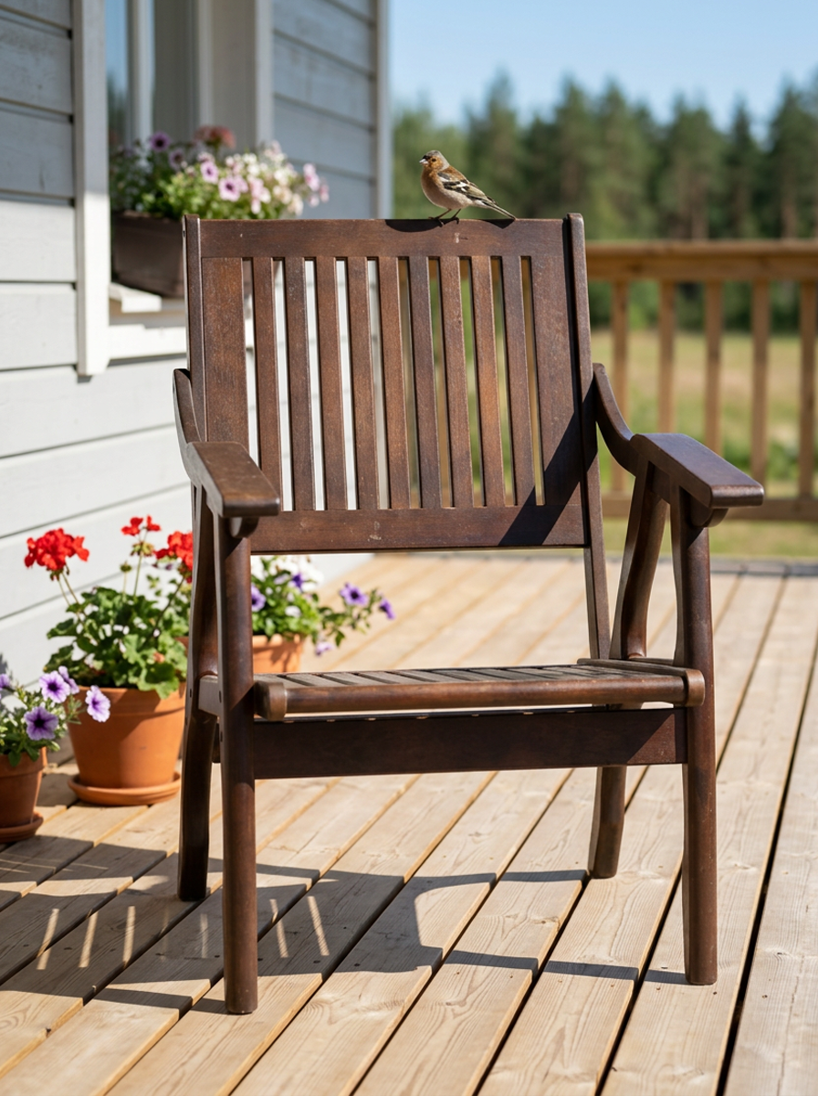 Кресло IFERS Массив решетка, каркас из натурального дерева, цвет орех