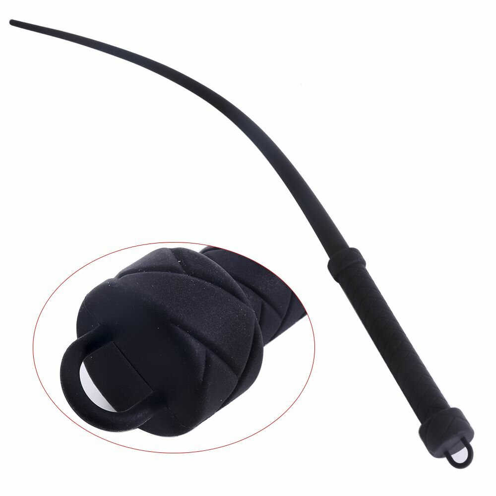 Стек БДСМ, из силикона, black,63cm