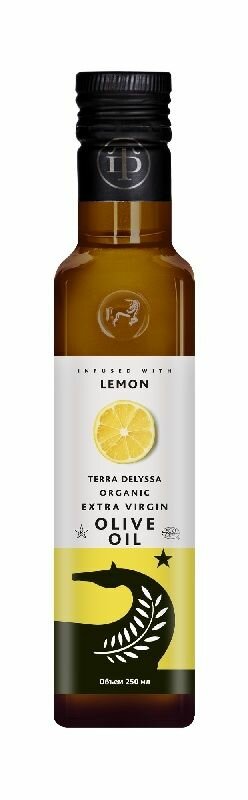 Масло TERRA DELYSSA оливковое Extra Virgin Organic с натуральным экстрактом лимона /стекло/ 250мл