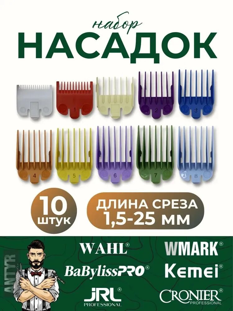 Ножи-насадки для машинки стрижки волос. Запасные самозатачивающиеся лезвия из нержавеющей стали. Универсальное крепление для большинства моделей. Комплект сменных лезвий.