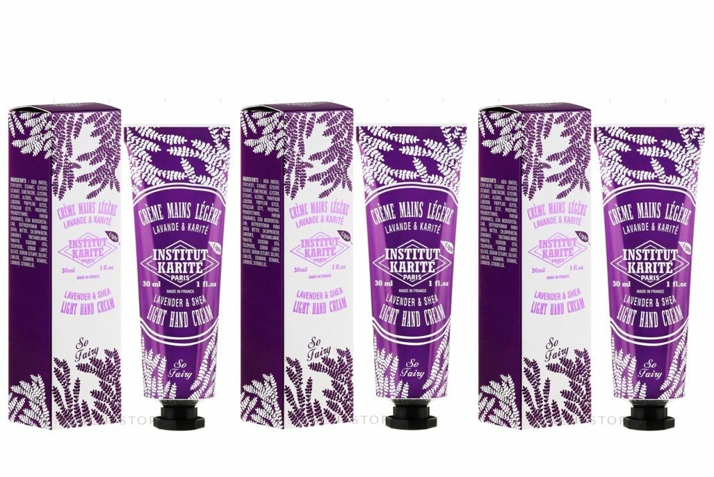 Institut Karite - Shea Hand Cream Lavender Крем для рук с лавандовым маслом ши 30 мл box