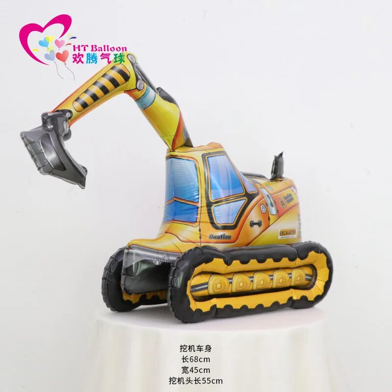 Строительный грузовик, воздушные шары, экскаватор, фольгированный воздушный шар, строительный трактор, украшение для дня рождения