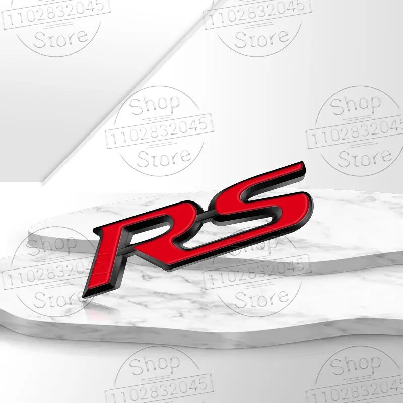 Для автомобиля спортивная наклейка RS аксессуары 3d металлическая наклейка RS буквы логотип B