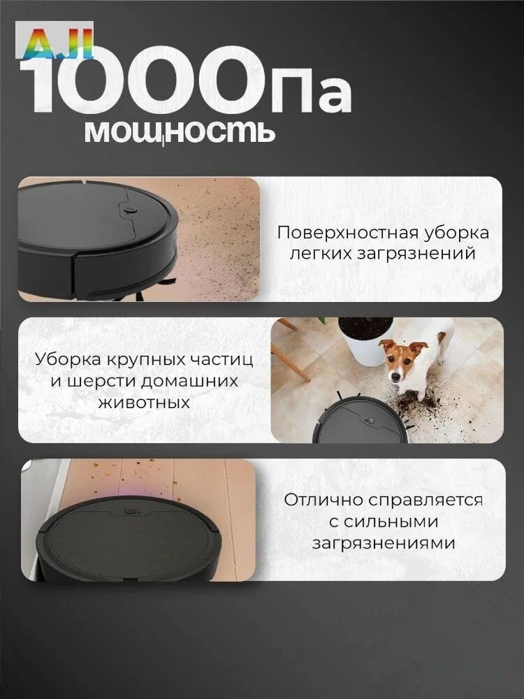 Робот-пылесос для сухой и влажной уборки, площадь 120 м², время работы 90 мин — фото 1