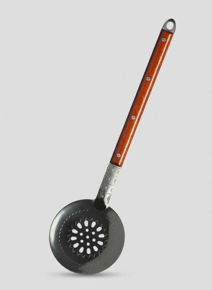 Шумовка для казана с деревянной ручкой CRAZY CHEF