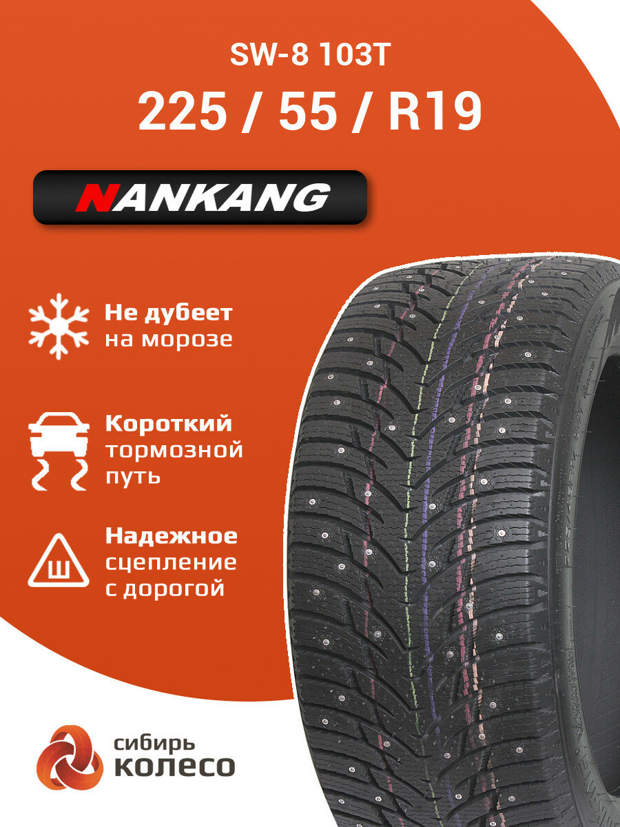 225/55R19 Nankang SW-8 103T шип