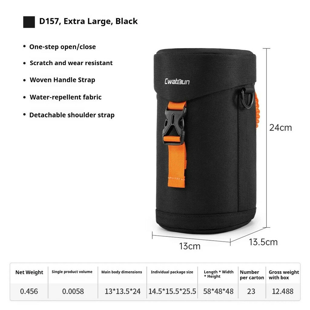 Мужская наплечная сумка для объектива зеркальной камеры, ударопрочная утолщённая сумка для цифровых объективов, сумка-чехол для объектива через плечо.