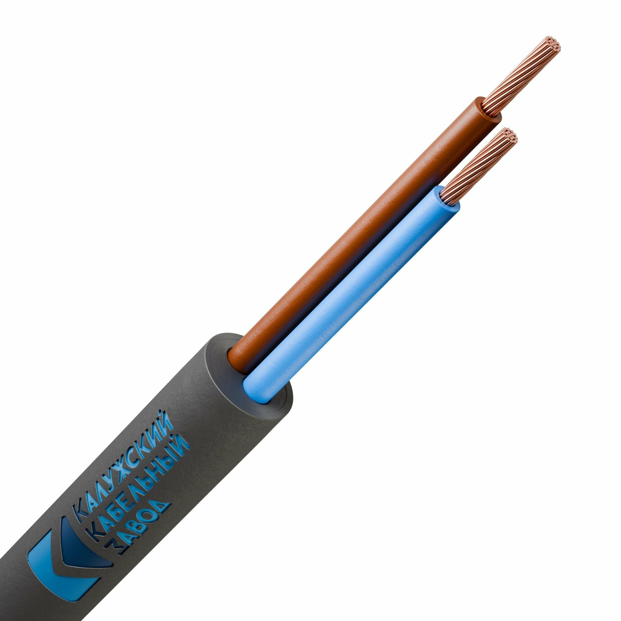 П2409. провод пвсн 2х1,0 кв. мм черныйгост (калужский кабельный завод)