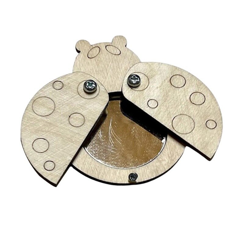 Монтессори игрушка для детской доски: деревянная бабочка-зеркало, 11.5x9.5x1см, 29г, обучающее занятие