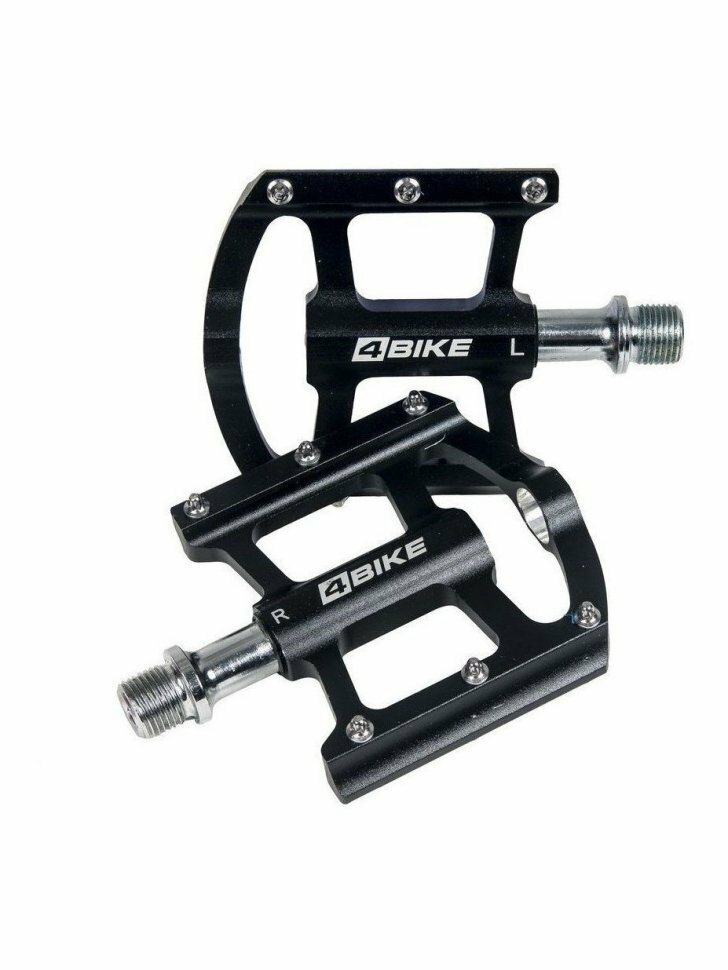 Педали 4BIKE K325 черные. Промподшипники, сменные шипы, ось Cr-Mo