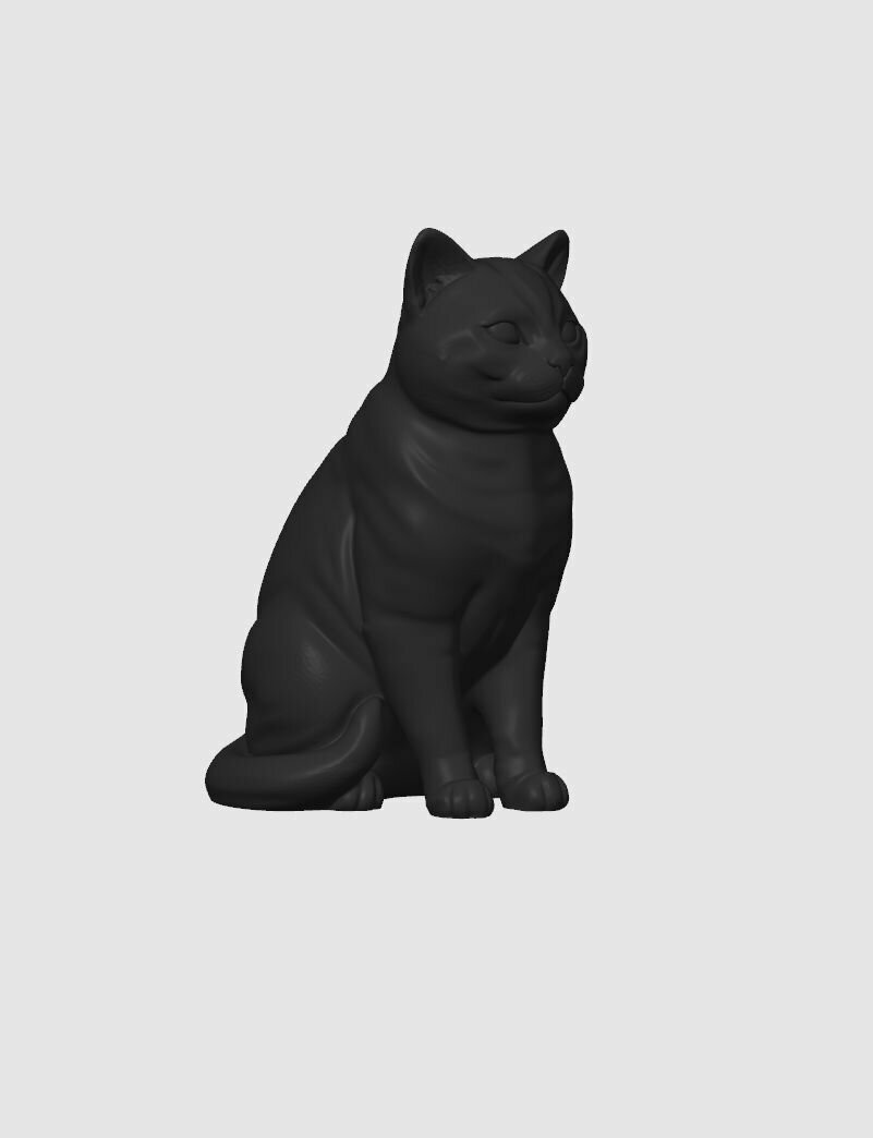 Эксклюзив! Ростовая статуэтка кошки - Американская короткошерстная (10 см, черный) - Милый друг, подарок, талисман