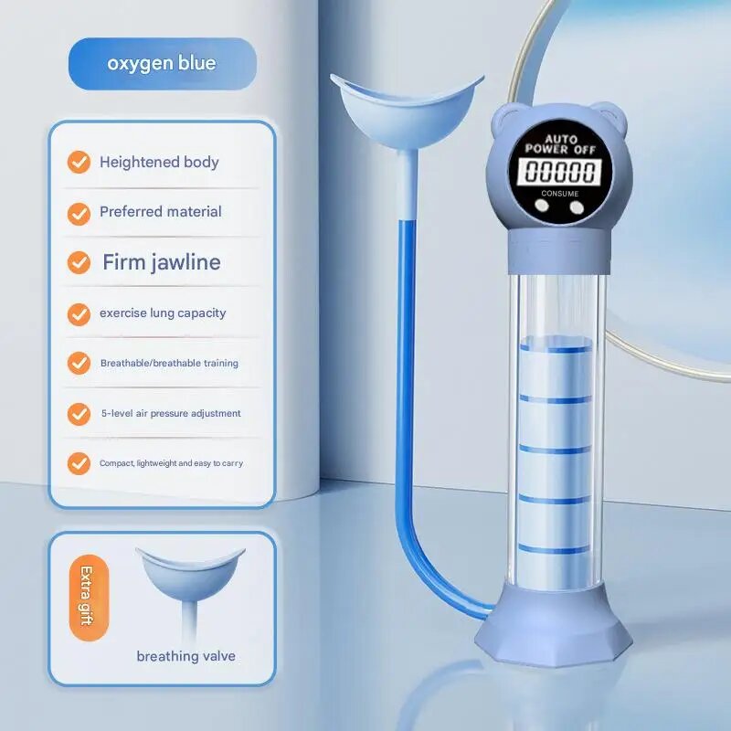 CARENT Дыхательный тренажер Голубой, Countable-blue