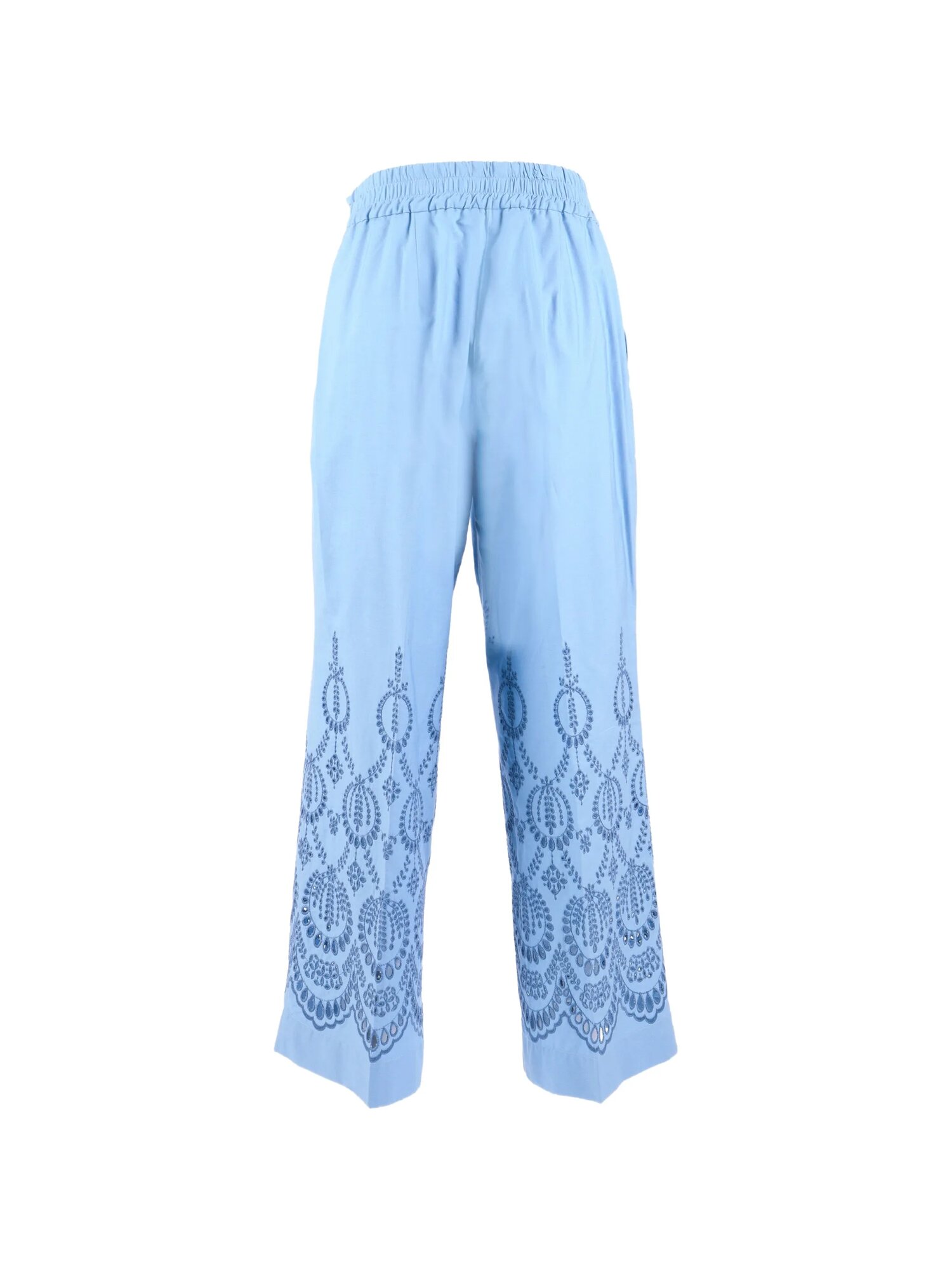 Брюки P.A.R.O.S.H. Drawstring embroidered trousers, размер S, blue — фото 1