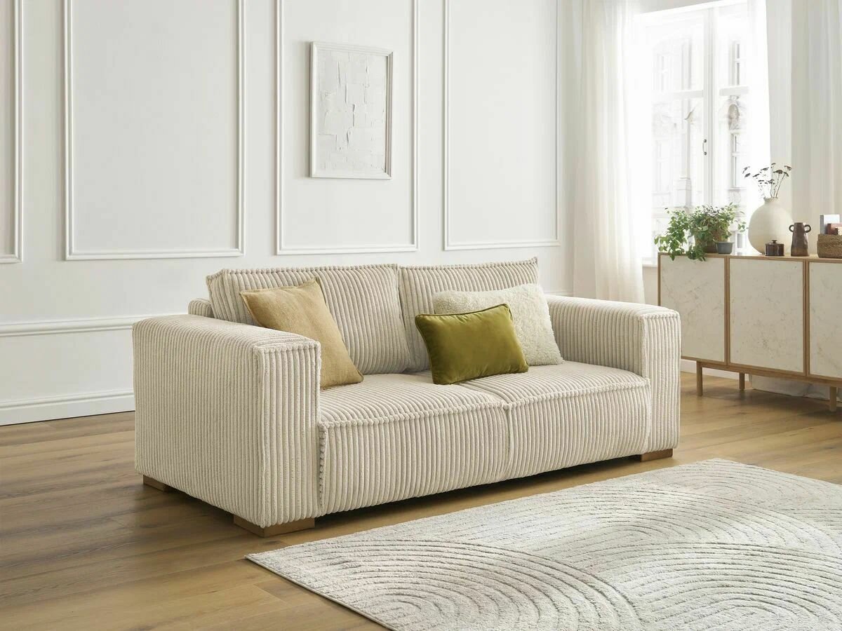 2-местный прямой диван CHELSEA большой мягкий ребристый