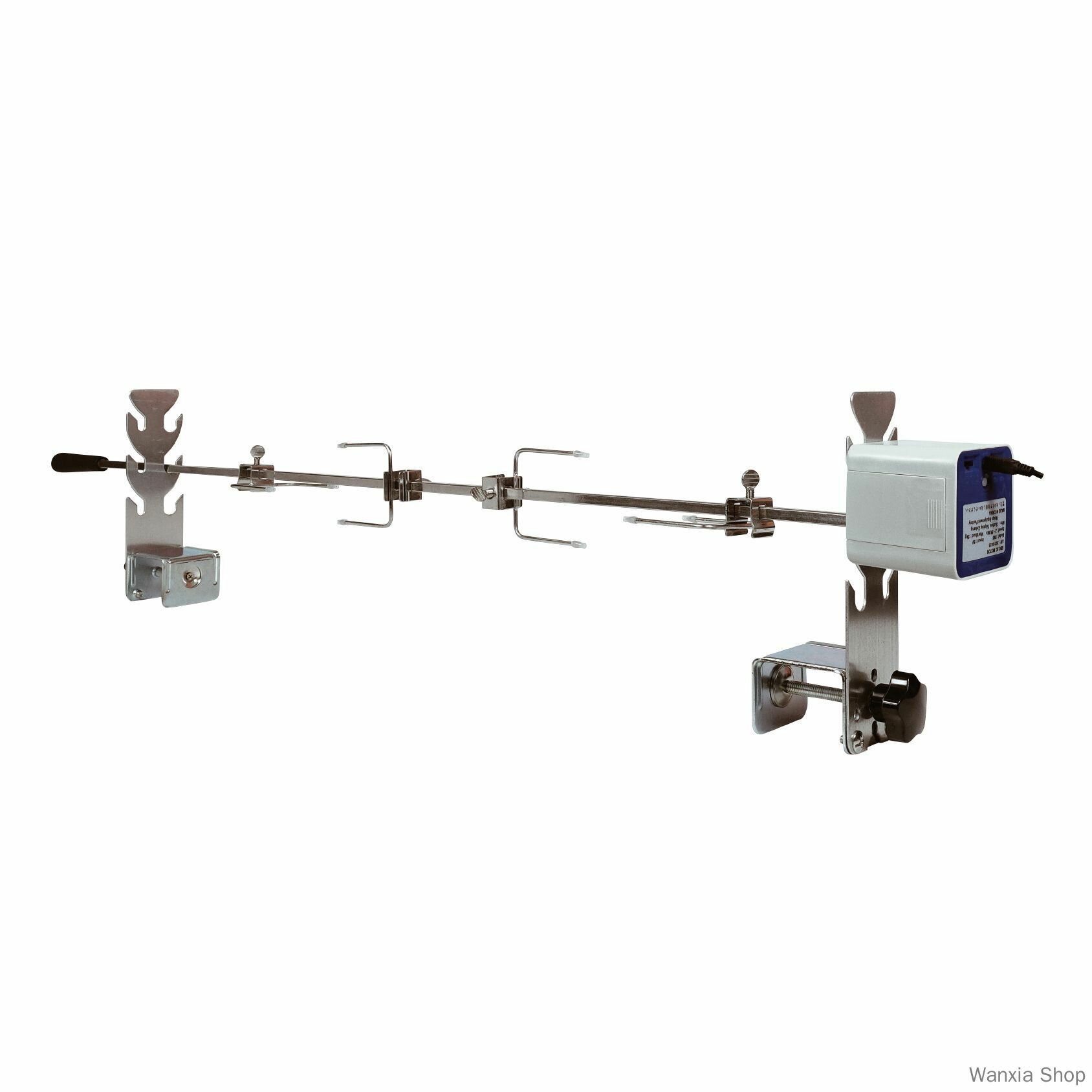 Электрический вертел для мангала и для гриля, вертел с электромотором 5078C три высоты, регулируемая длина