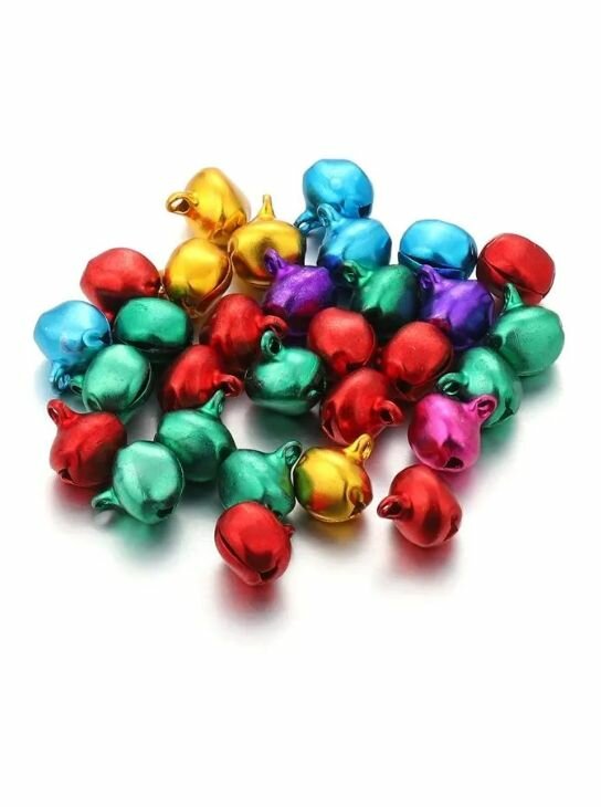 Бубенчики для рукоделия 14 мм, 20шт, разноцветные