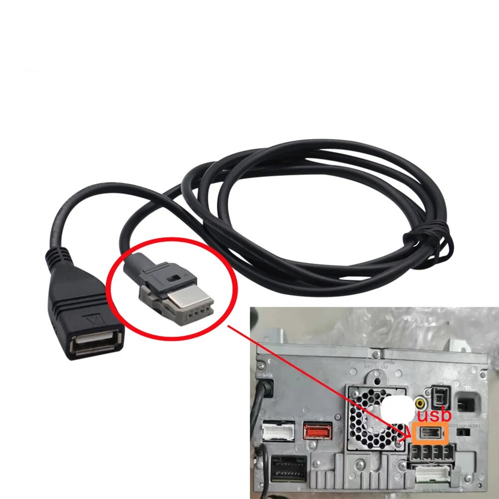 Alpine USB-адаптер Автомобильный USB-адаптер Автомобильная стереосистема Установка Радио USB-адаптер Кабель CD-плеер USB-кабель подходит для Alpine Head Unit