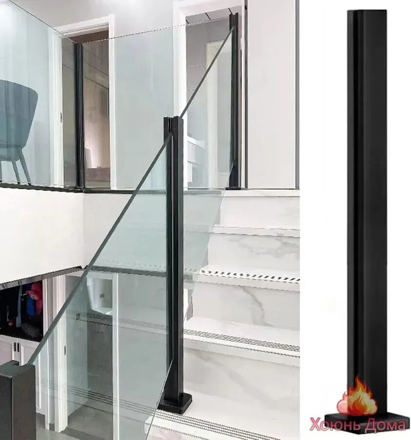 Стойка Стеклянного Ограждения Для Стекла Толщиной 3/8" Или 1/2"