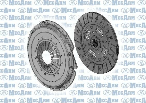 Комплект сцепления MECARM MK10005D Mazda Ford Fiesta, Fusion, Mazda 2, 01-, 1.3, 1.4, без выжимного подшипника, 190 мм