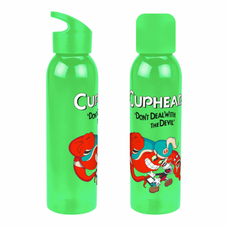Бутылка для воды «Cuphead- Капхед» (зеленое яблоко)