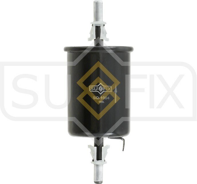 Фильтр топливный SUFIX SQ-1004 Chevrolet Niva 02>, Lacetti 1.4-1.8 05>, Lanos 1.4-1.6 05>, Matiz 0.8-1.0 05>, Epica 2.0-2.5 06>, Daewoo Lacetti 1.4-1.8 04>, Lanos 1.4-1.6 97>, Leganza 2.0 97-02