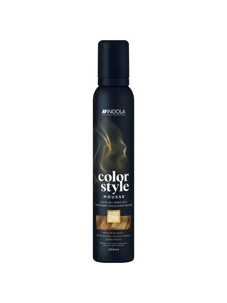 Indola Color Style Light Brown Hazel Оттеночный мусс для волос 200мл