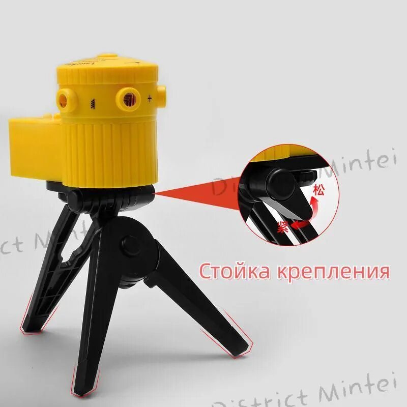 Лазерный уровень/нивелир 5 лучей, точечное и линейное проецирование, крепление 1/2", IP28 — фото 1