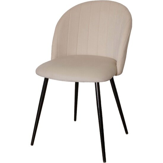 Комплект стульев домашних M-group бостон, бежевый, чёрные ножки (2 шт)