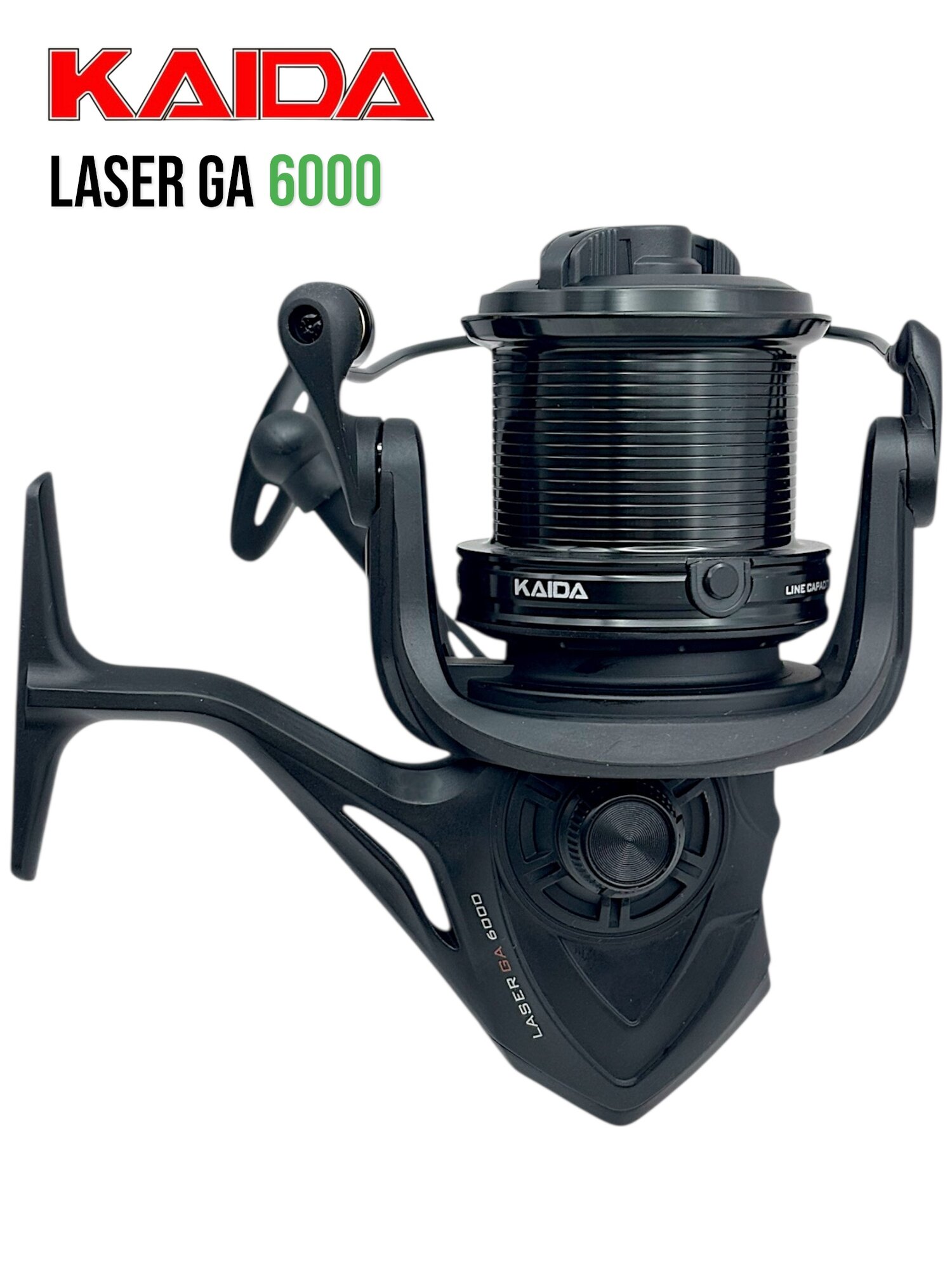 Катушка Kaida Laser GA 6000 7+1 карповая, силовая, фидерная катушка с быстрым фрикционом кайда на трофейную рыбу