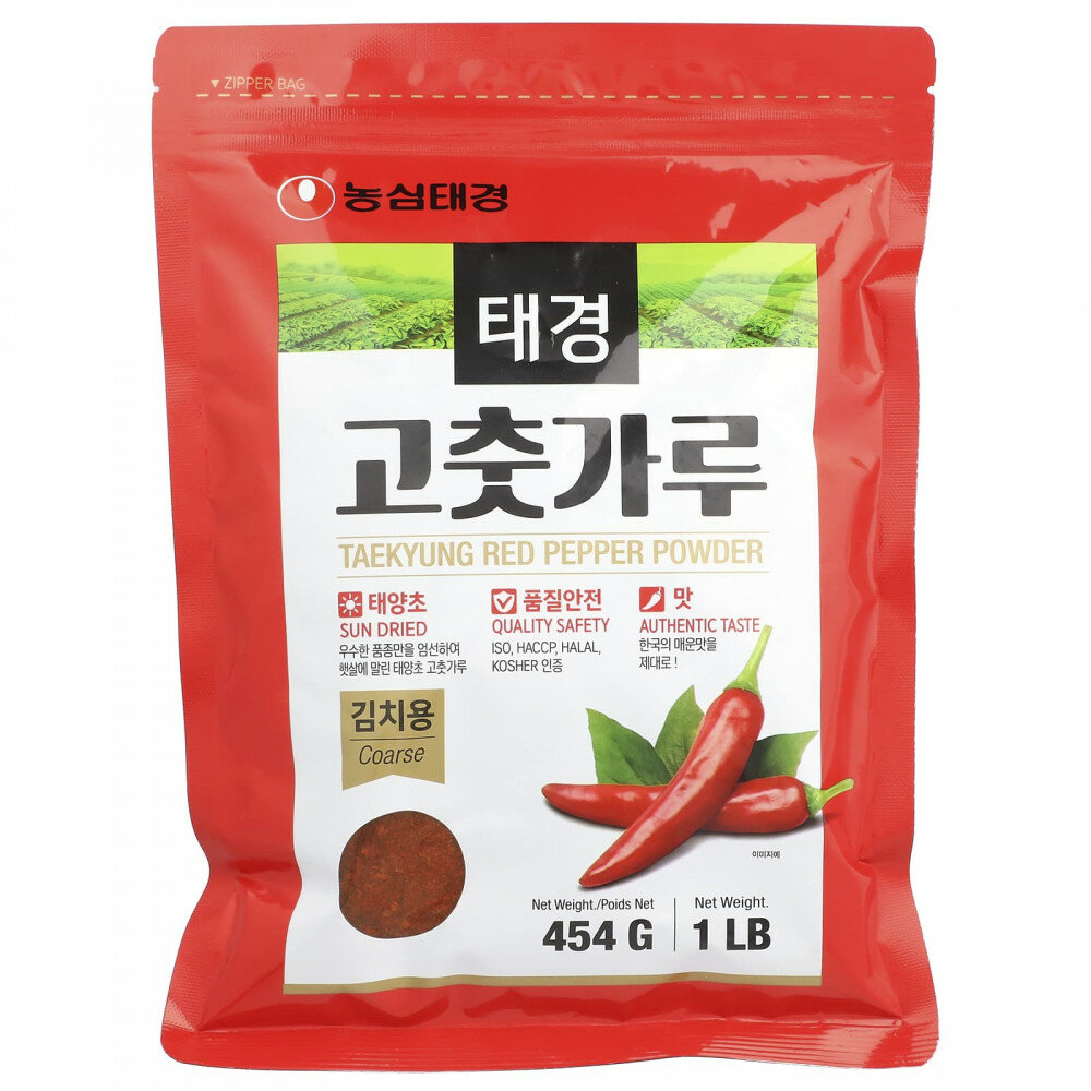 Nongshim, Порошок красного перца Taekyung, грубого помола, 454 г
