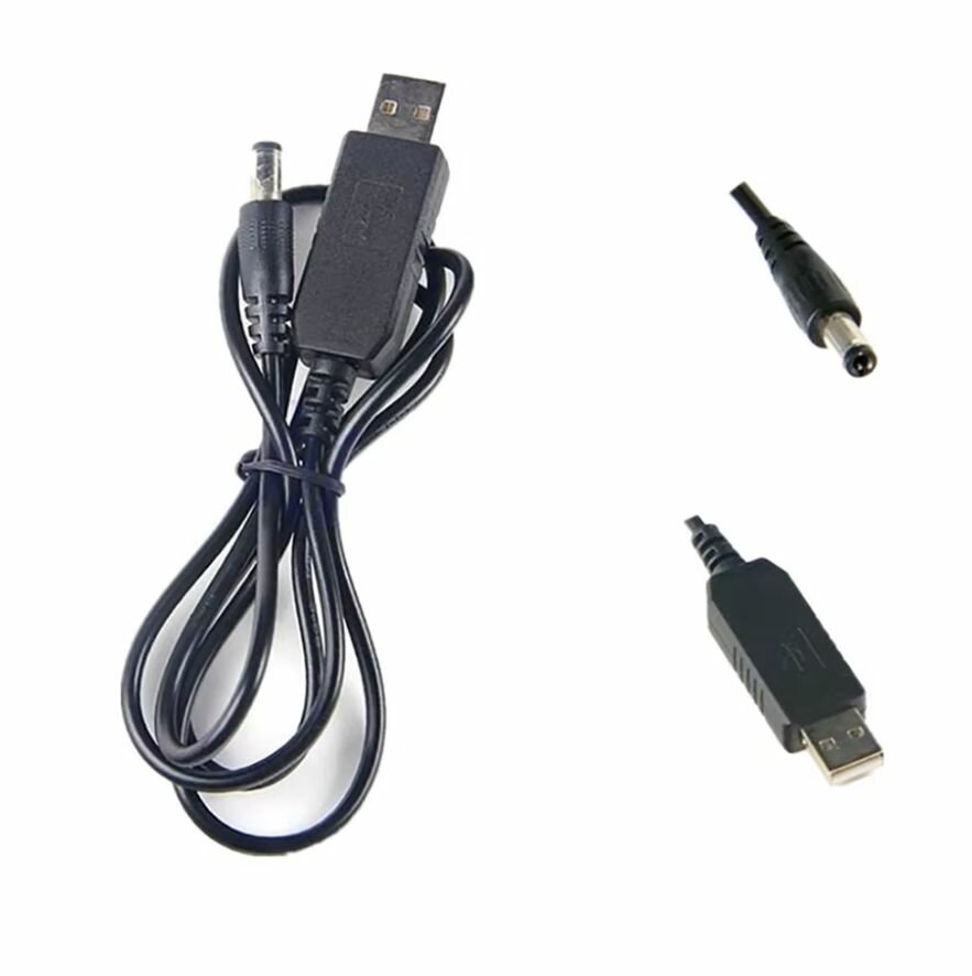 Кабель Power Boost (USB штекер - DC разъем 2,5/2.1х5.5 мм) 100см