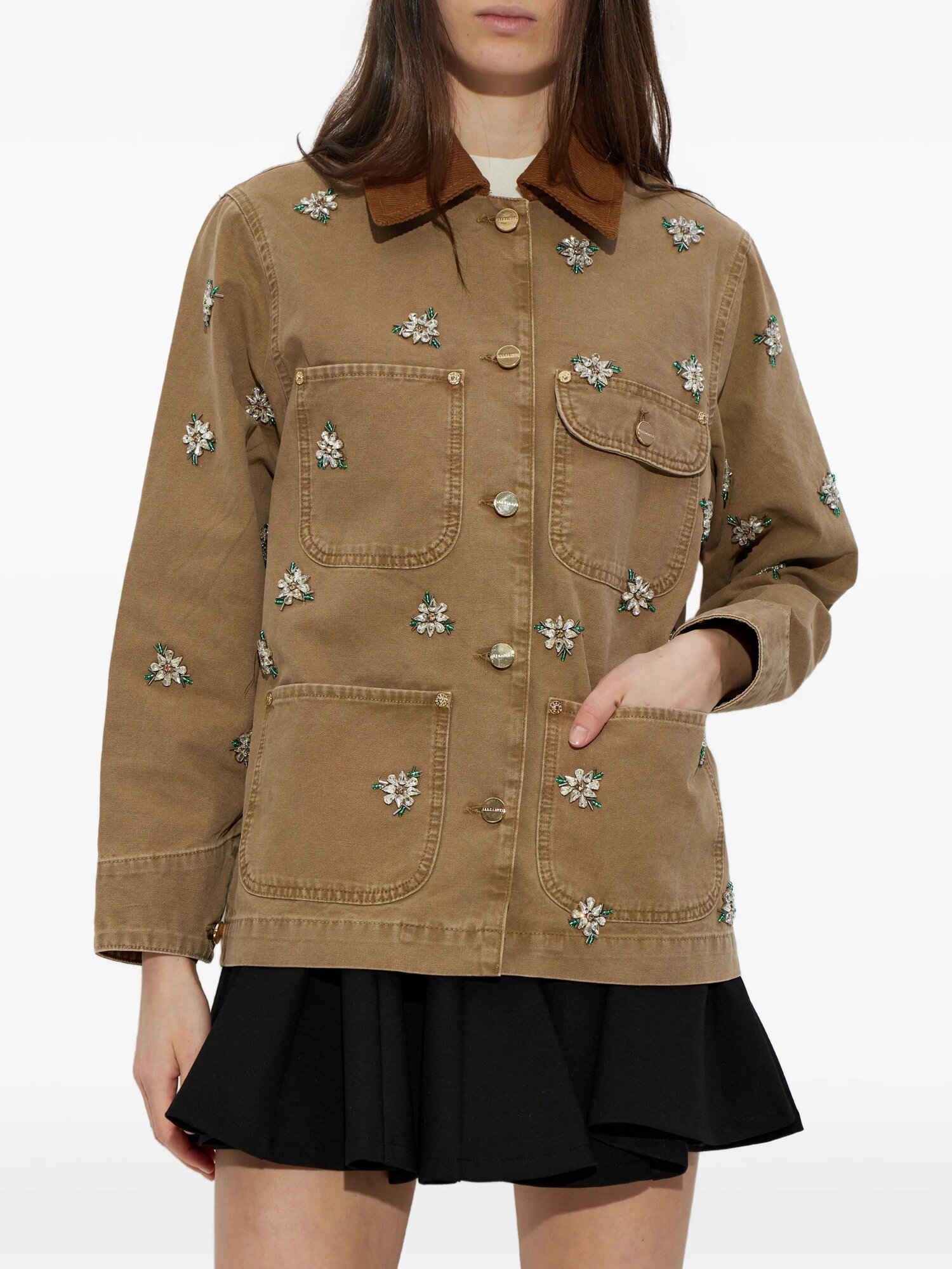 Куртка AllSaints Bex, размер 34, brown — фото 1