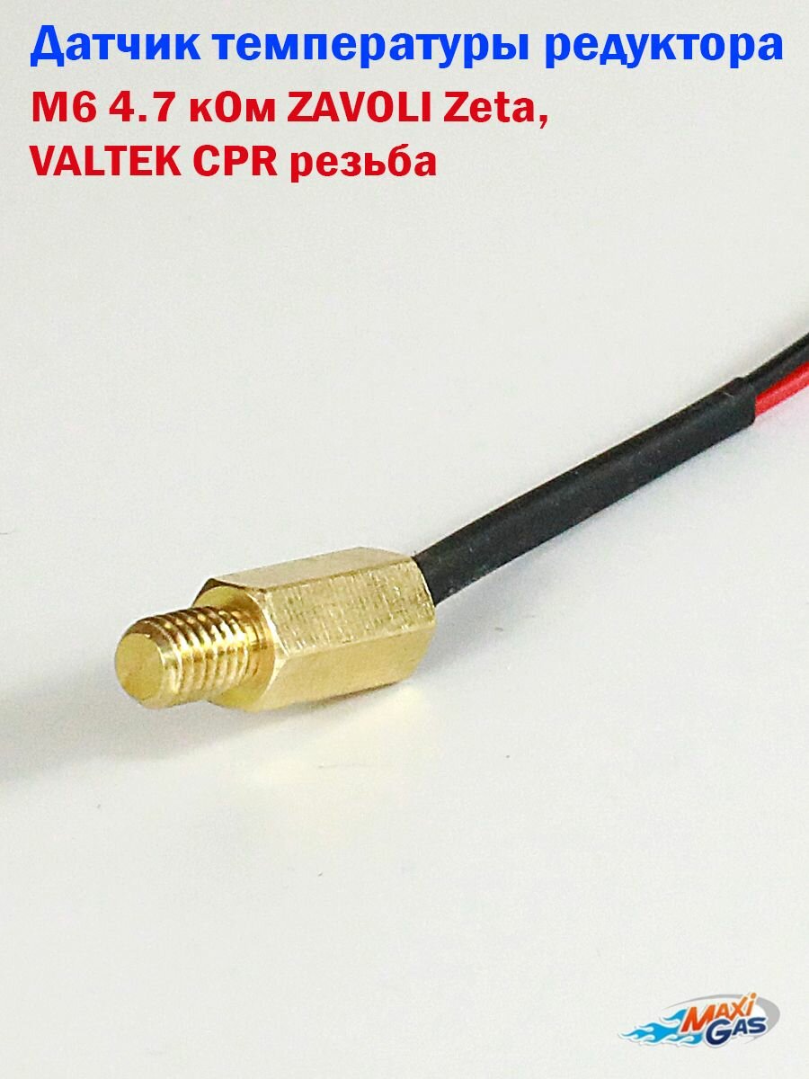 Датчик температуры редуктора ГБО ZAVOLI Zeta, VALTEK CPR (4.7 кОм) резьба M6