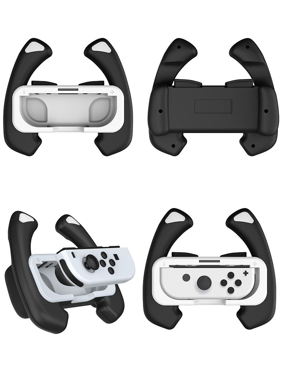 Рулевое колесо Handle Steering Wheel для Joy-Con Nintendo Switch 2шт (Dobe HNS-009) Black