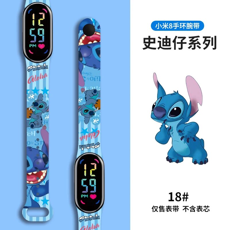 Браслет с принтом серии Stitch для Xiaomi Mi Band 10 9 8, сменный браслет для Mi Band 9/8, ремешок для часов NFC в подарок