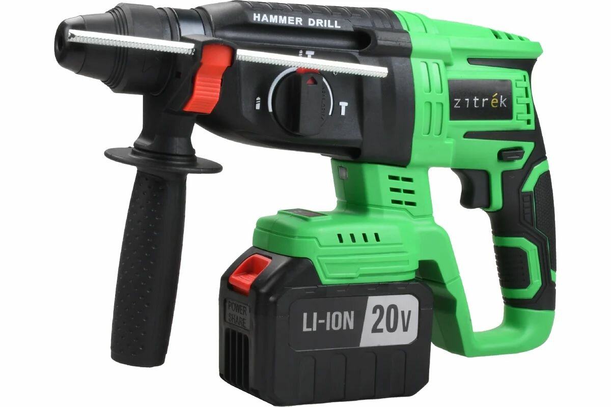 Zitrek Бесщеточный перфоратор аккумуляторный Destroyer Pro (20В, Li-ion 2x6.0Ач, з/у, кейс) 063-4373