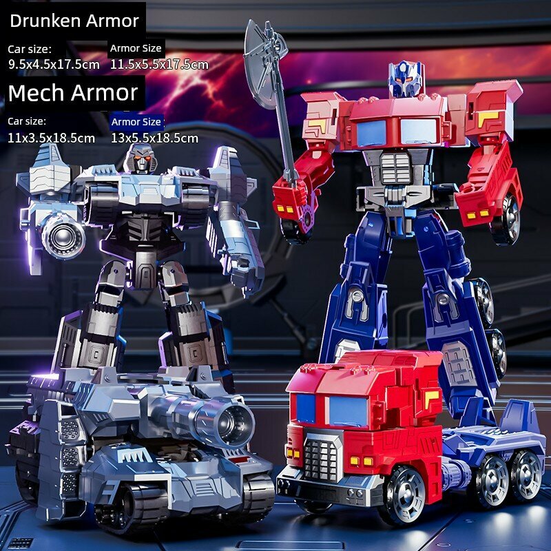 Модели трансформеров Optimus Prime и Megatron в сплаве с оружием