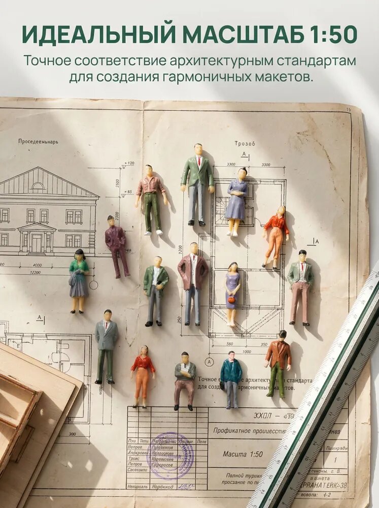 10 шт. Фигурки людей 1:50 для макетов Миниатюрные пассажиры из ABS, модели персонажей для строительства и диорам