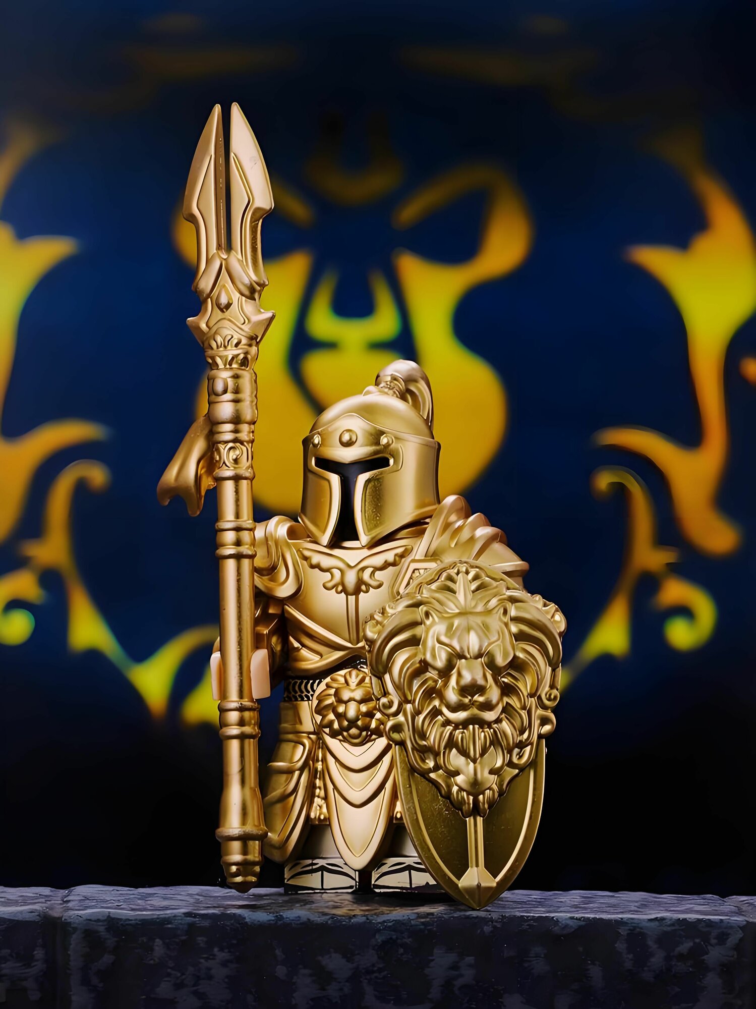 MOC Building Blocks Stormwind Золотой рыцарь Капитан