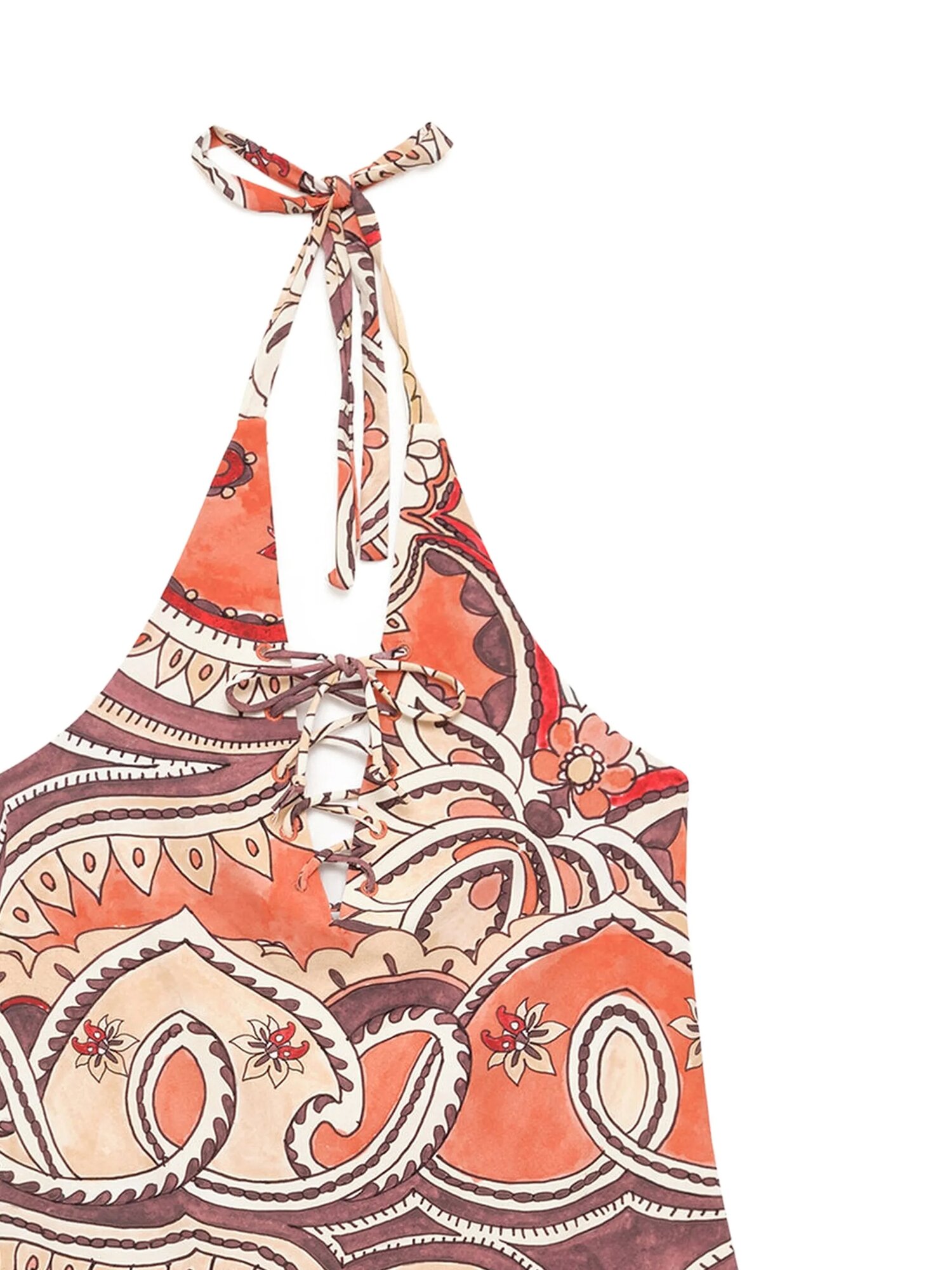 Топ Maliparmi Geometric-pattern top, размер 48, orange — фото 1