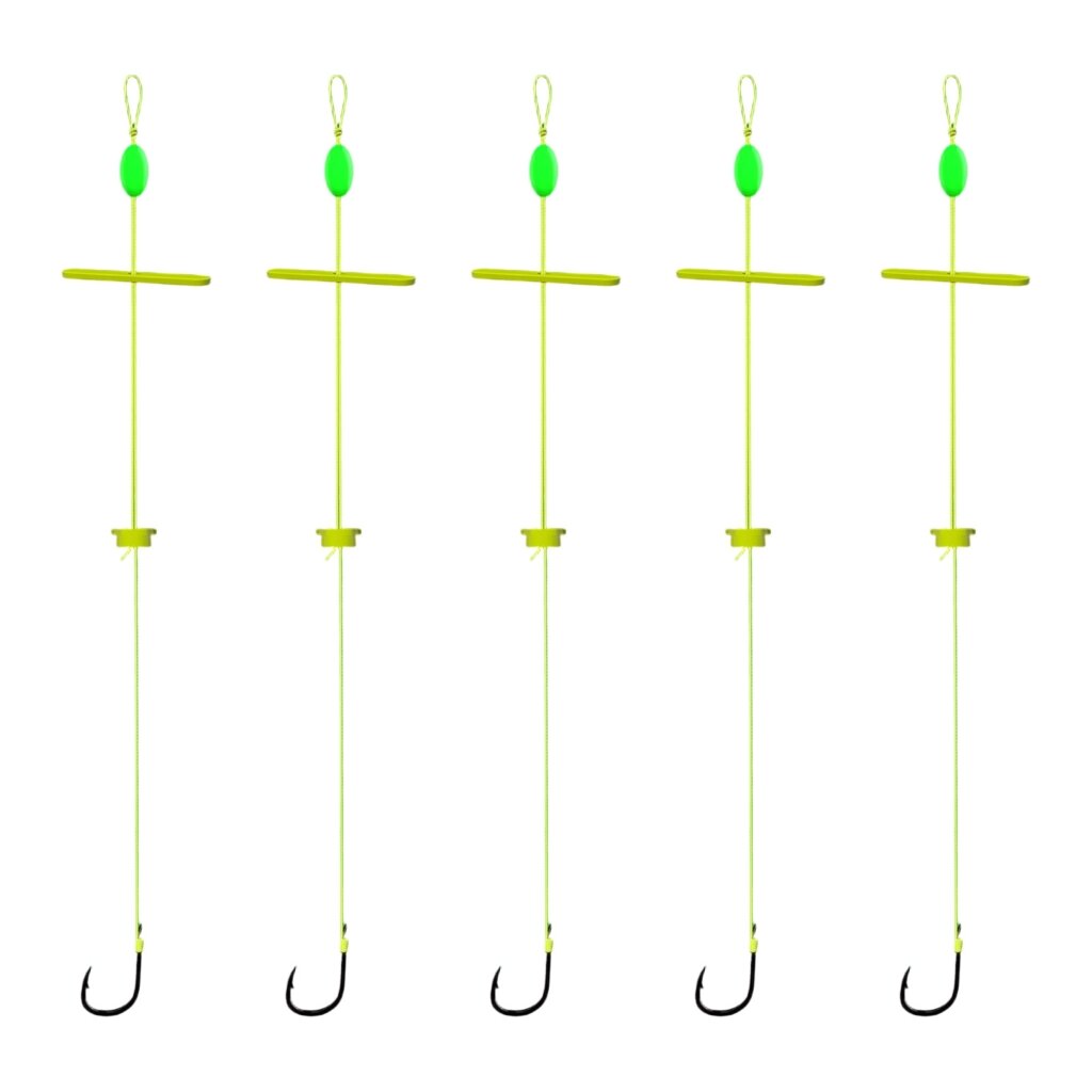 Набор из 5 квадратных приманок для ловли серебряного и толстолобика, одинарный крючок, морское удилище, поплавочная ловля, специальный крючок для донной ловли - размер 10 - Ise-ni