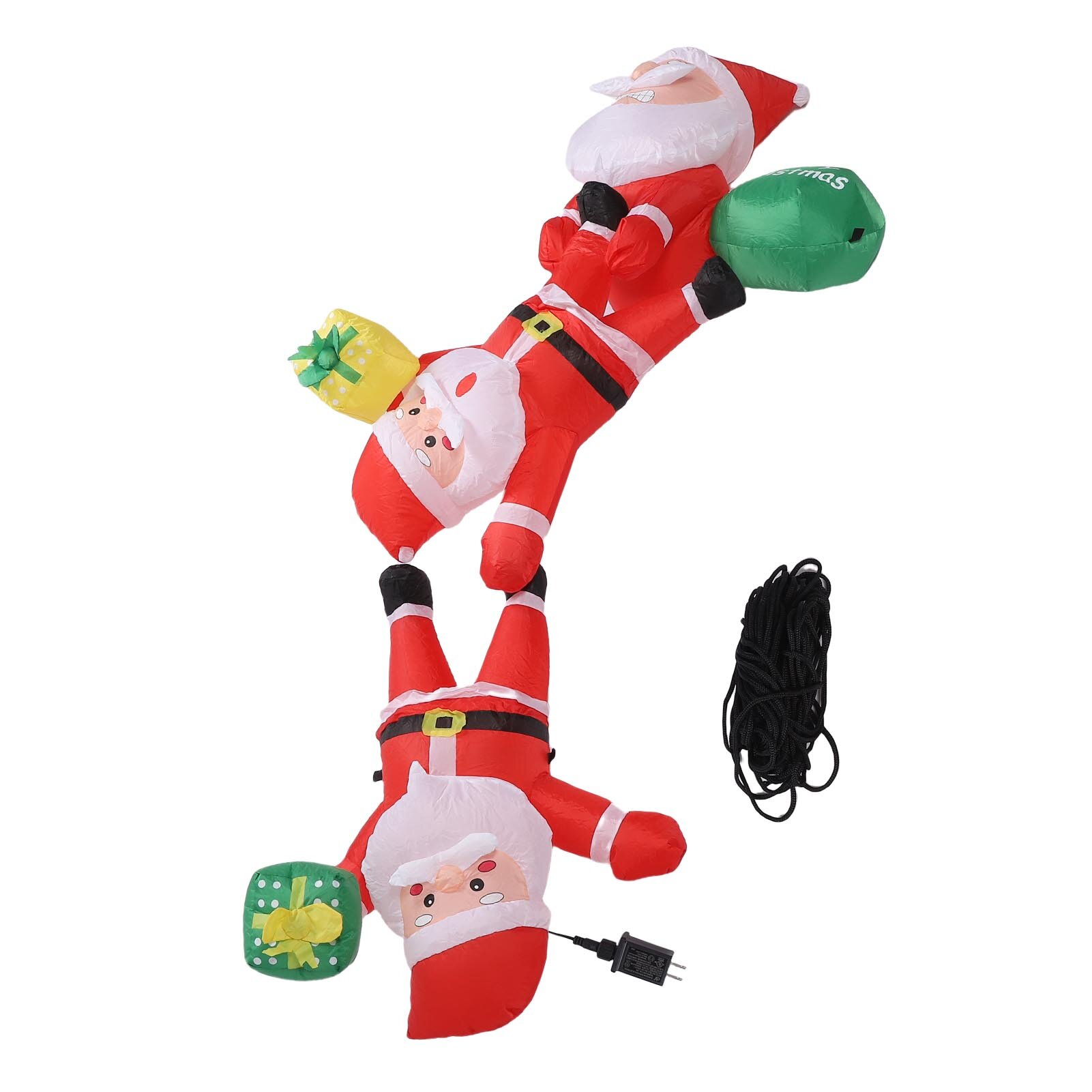 8,2-футовая надувная надувная лодка для скалолазания 3 Father Xmas 210T, полиэстер, водонепроницаемая, подвесная, надувная, Father Xmas со светодиодной подсветкой для наружной отделки стен, европейский стандарт, от 100 до 120 В（Высота 2,5 метра）