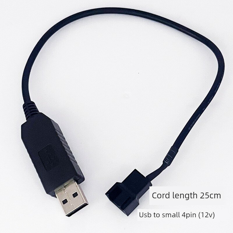 Переходник USB к малому 4-пиновому вентилятору 25 см 12В усилитель, аксессуар для охлаждения ПК, прочный изолированный