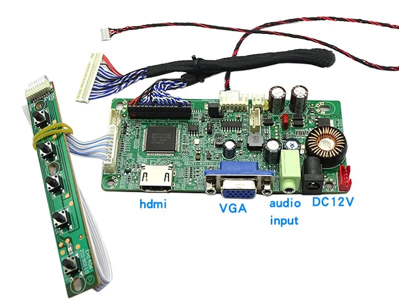 Драйвер для ЖК-экрана 17-27" HDMI 1920*1080, Цвет: 1280-1024