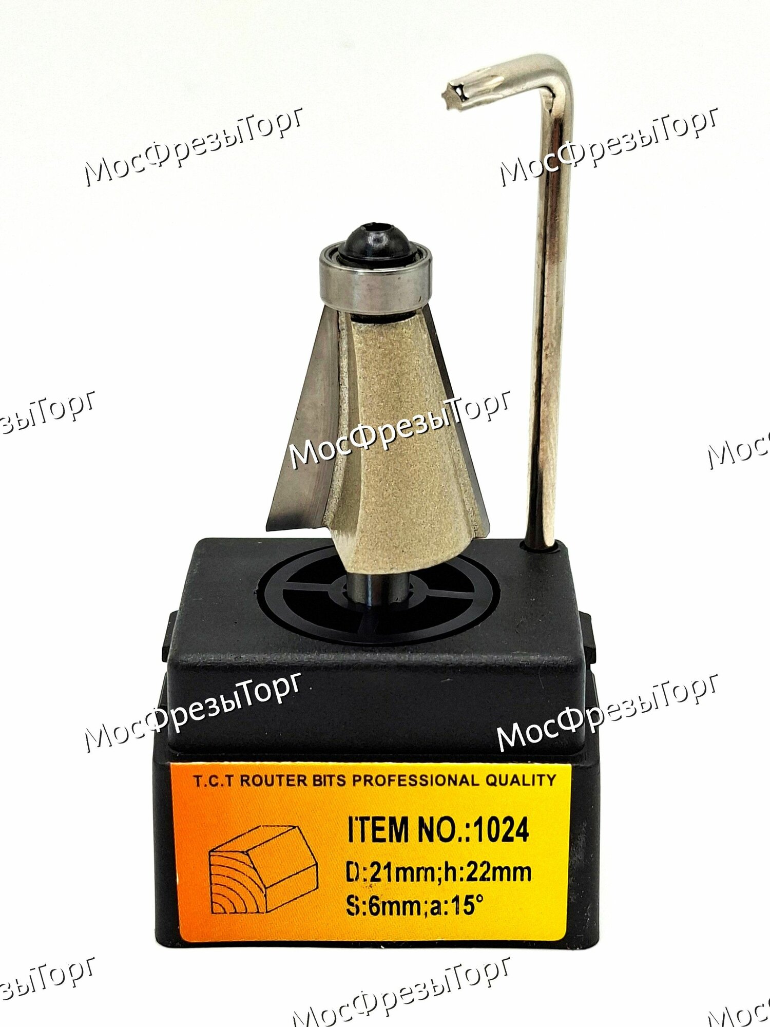 Фреза Globus 1024 D21 S6 15 градусов, кромочная конусная