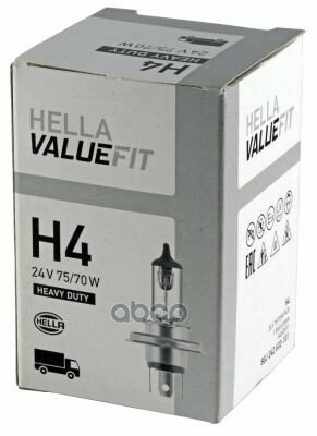 8GJ 242 632-101_лампа! накаливания VALUEFIT, H4 24V 75/70W P43t HELLA арт. 8GJ242632101
